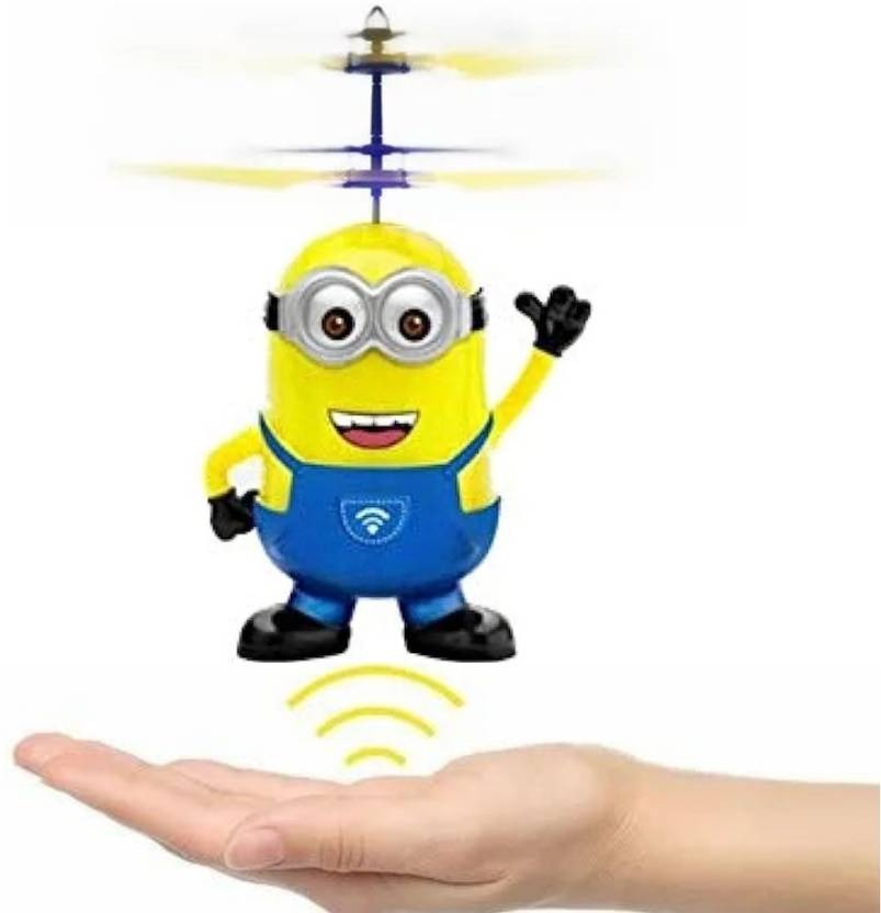 Minions RC Flying Toy – Rechargeable Infrared Hand-Sensor Helicopter