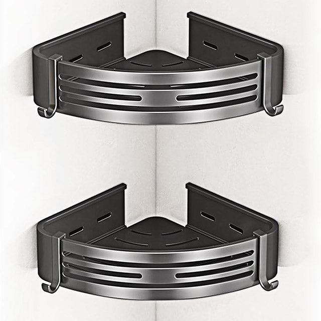 2 Tier Adhesive Corner Shower Caddies– No-Drill Bathroom & Kitchen Rac
