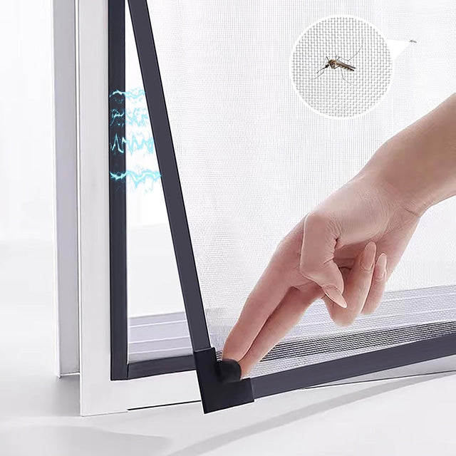 Magnetic Window Screen - Adjustable Fly Screen for Windows