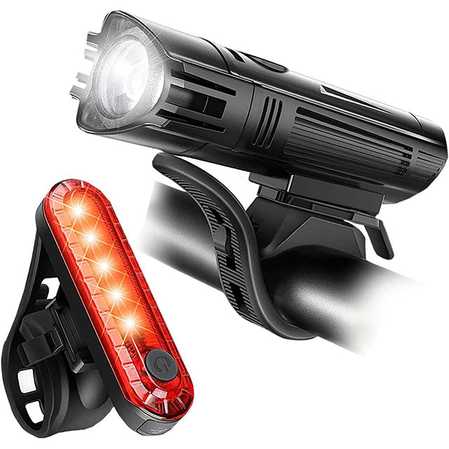 Ultra Bright USB Rechargeable Bike Light Set – Powerful Front Headligh