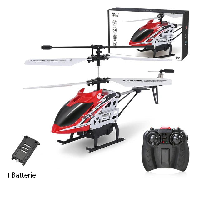 Remote-Controlled Helicopter with LED Lights - Anti-Collision and Dura