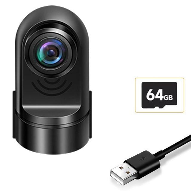 ADAS 360° Dashcam – 1080P HD Rotating Front & Rear Car Camera with 24-