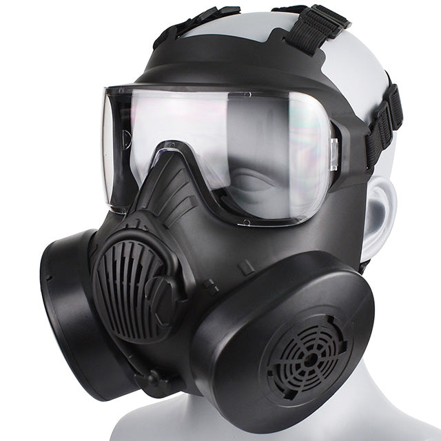 Tactical Gas Mask Respirator – Double Fan M50 Mask with Anti-Fog Lens