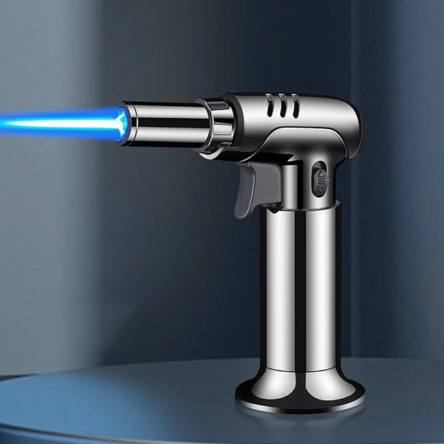 Refillable Butane Kitchen Blow Torch – Adjustable Flame with Safety Lo