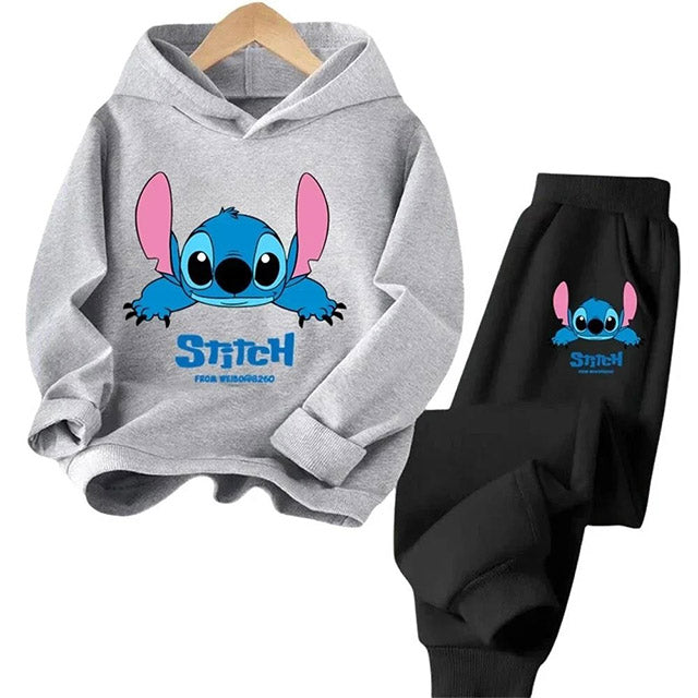 Stitch Kids Tracksuit Set – 2-Piece Sweatshirt & Pants Outfit for Boys