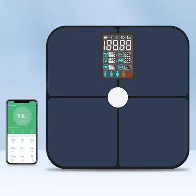 Wireless Bathroom Scale for Body Fat Heart Rate & Body Shape Index wit