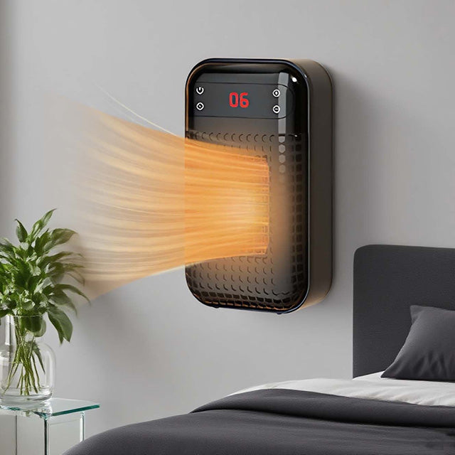Portable Electric Heater 500W – Plug in Mini Space Heater with Thermos