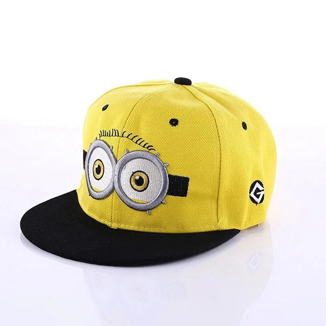 Minions Embroidered Baseball Cap – Adjustable Snapback Hat for Kids an
